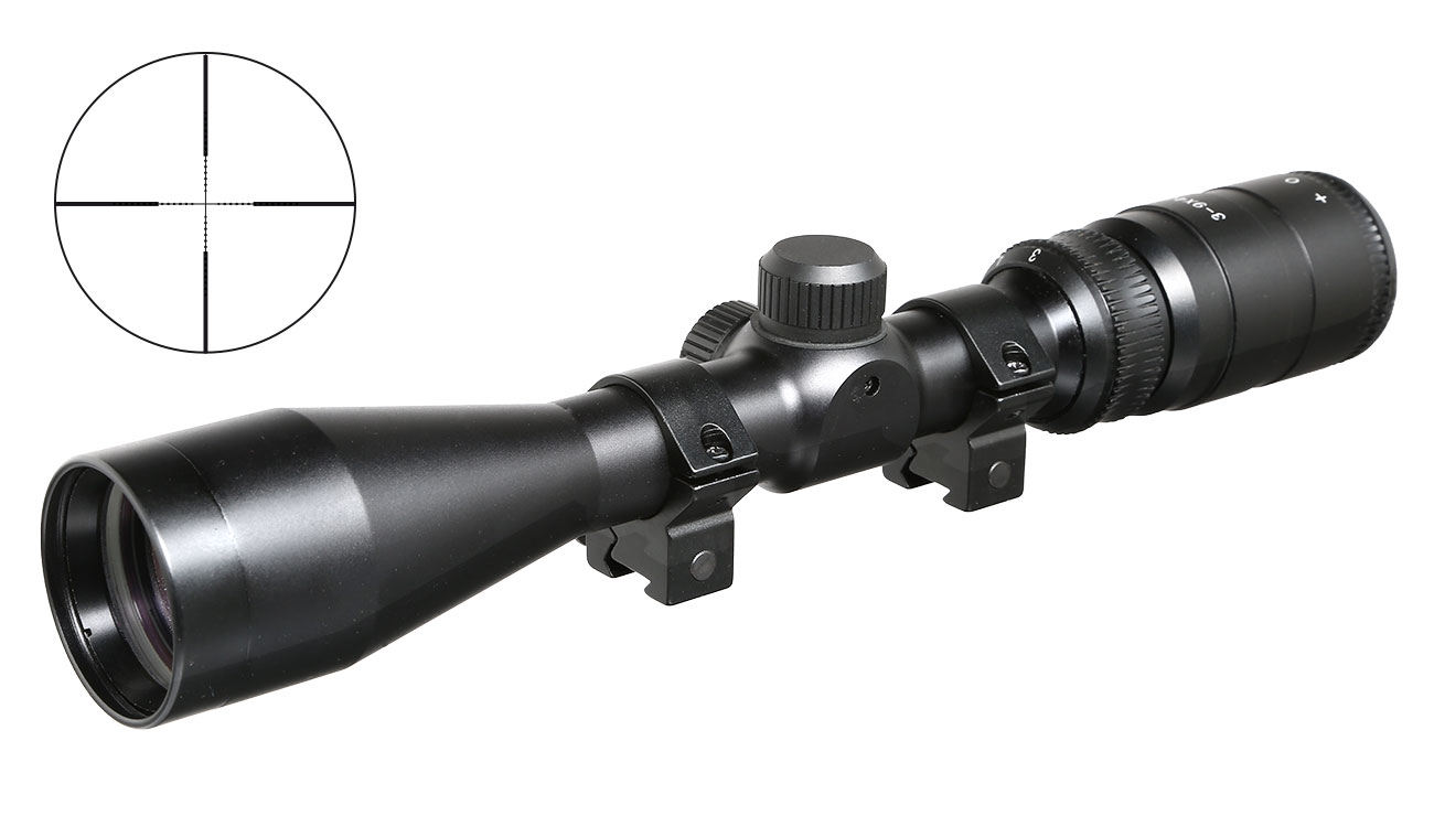 Max Tactical Zero Lock Zielfernrohr 3-9x40 mit Montageringe für 11 mm ...