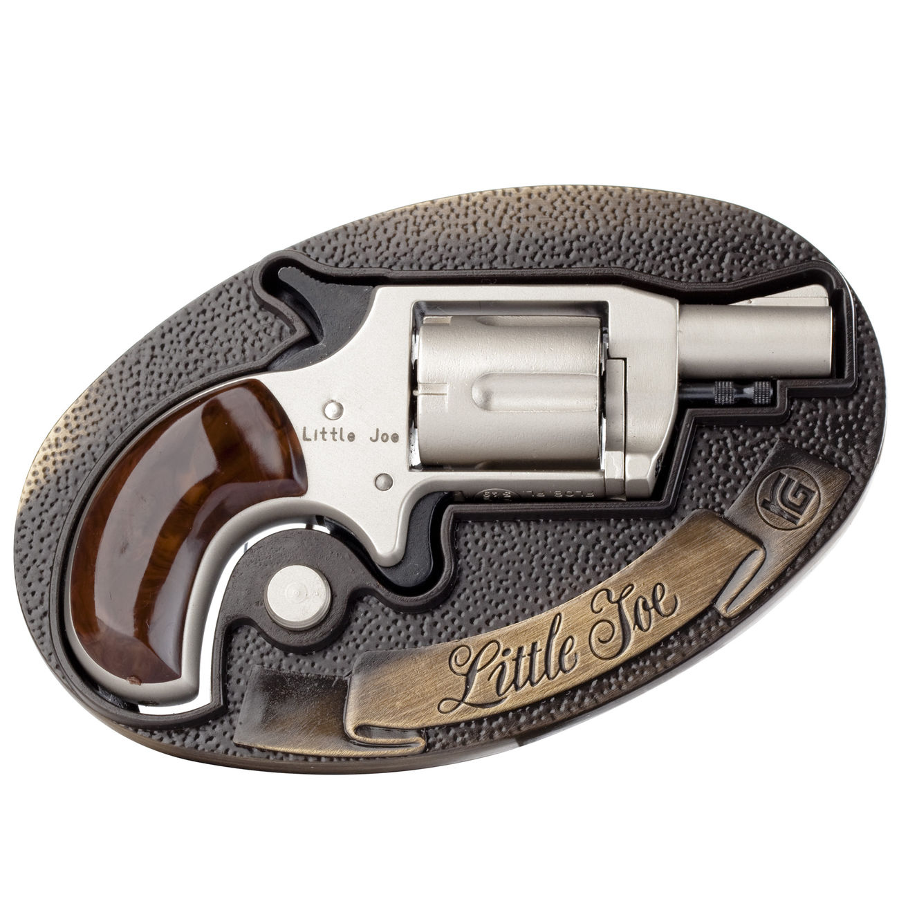 Röhm Little Joe Schreckschuss Revolver 6mm Flobert mit Gürtelschnalle ...