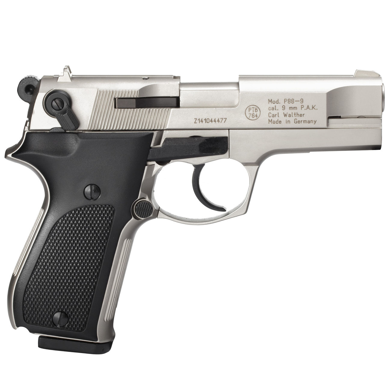 Walther P88 Schreckschuss Pistole 9mm P.A.K. bicolor/vernickelt günstig ... Walther P88 Schreckschuss Pistole 9mm P.A.K. bicolor/vernickelt günstig ...