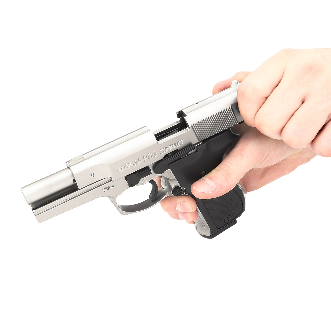 Walther P88 Schreckschuss Pistole 9mm P.A.K. bicolor/vernickelt kaufen
