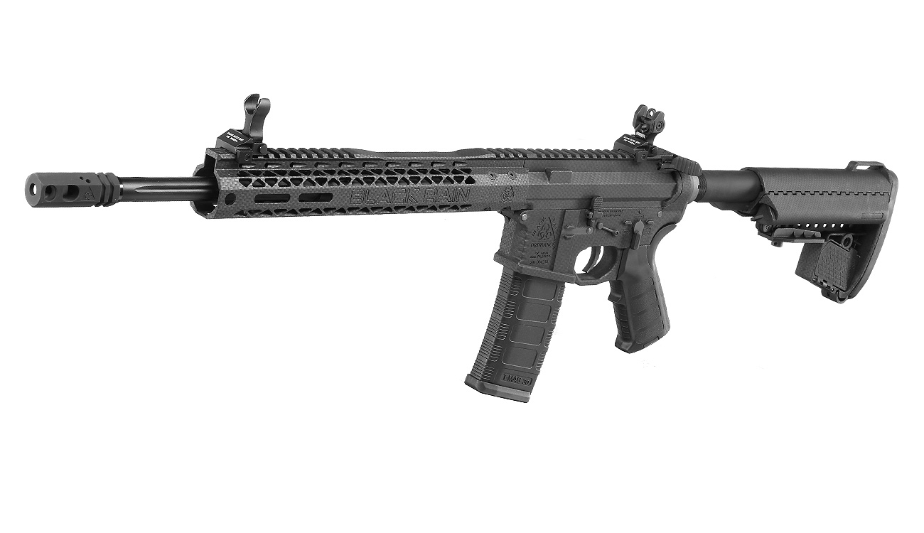 King Arms Black Rain Ordnance Spec 15 Carbine Vollmetall S-AEG 6mm BB Carbon-Design kaufen