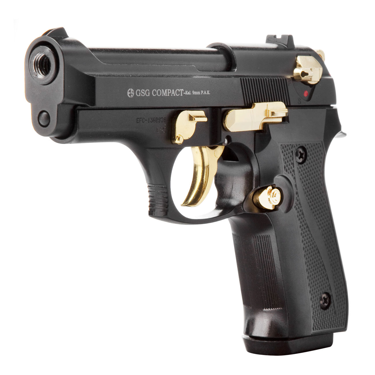 Ekol Firat Compact Schreckschuss Pistole 9mm P.A.K. schwarz/gold ...