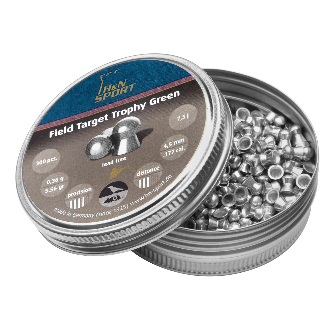 H&N Rundkopf-Diabolos Field Target Trophy Green 4,5mm 300 Stück - Kotte ...