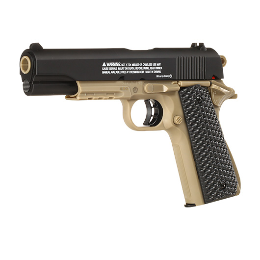 Crosman Classic 1911 Kit Federdruck Luftpistole Kal. 4,5 mm BB dark earth inkl. Zielscheibe und ...